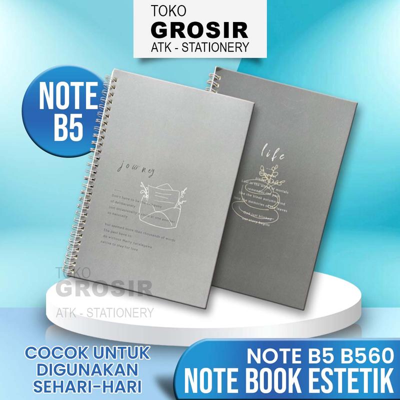 Notebook Spiral Cover Estetik / Notebook Spiral Cover Cute ukuran B5 ...