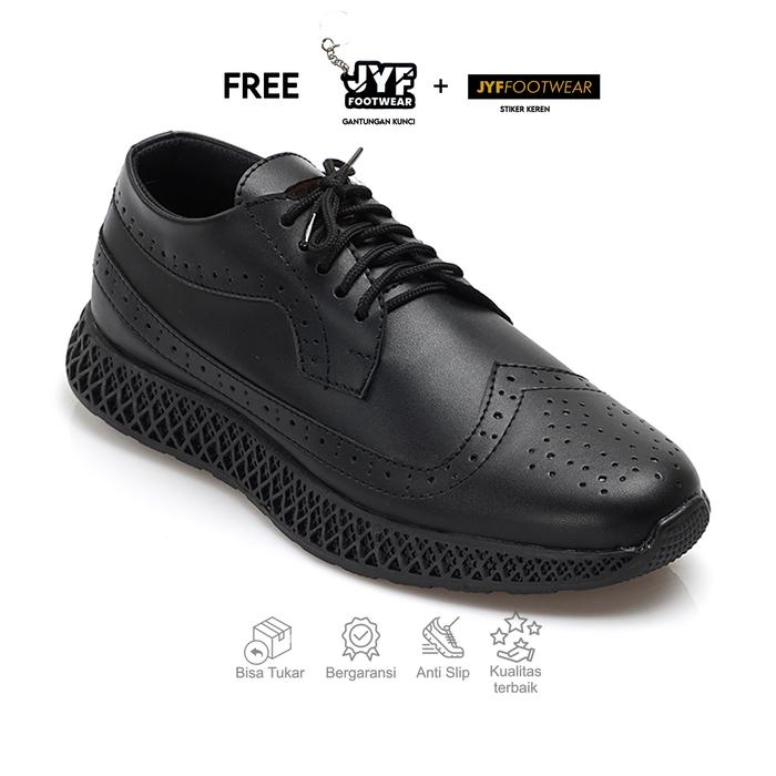 Promo JYF - Lord Black Sepatu Pantofel Formal Pria Formal Casual Kulit ...