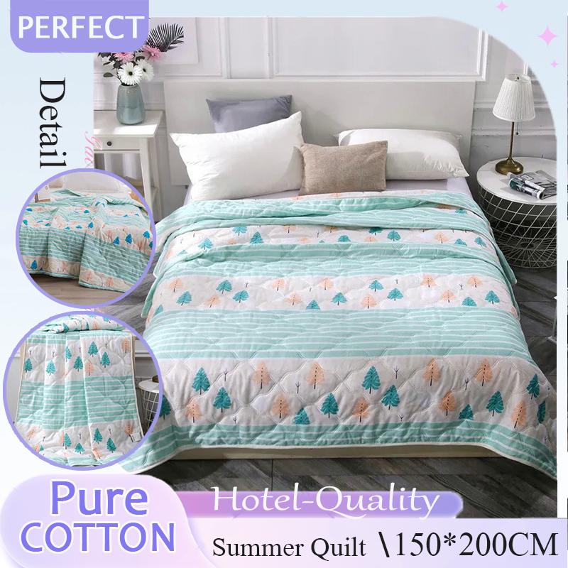 150x200cm Pure Cotton Cooling Blankets Lightweight Summer Quilt ...