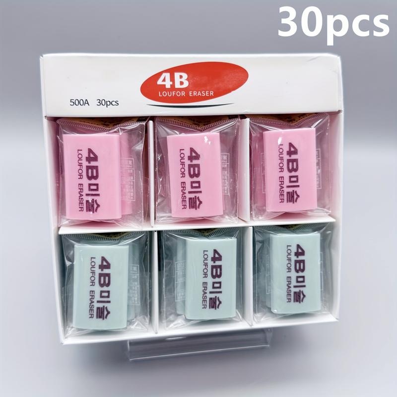 A Box of 30 One-Soft 4B Eraser, Individually Packaged, Suitable for Art ...