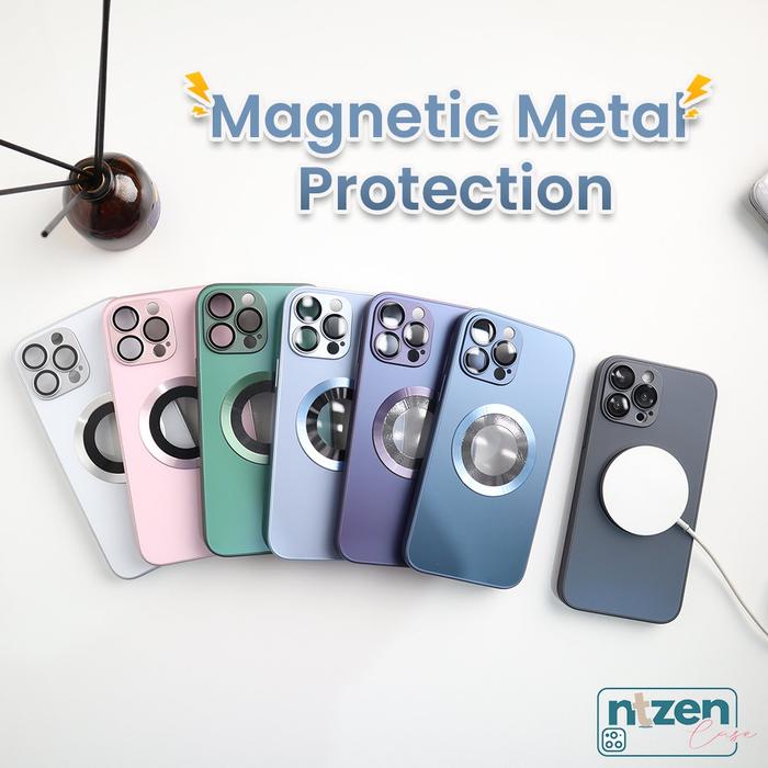 Promo Ntzen Case MAGNETIC METAL PROTECTION Compatible for iPhone 11 12 ...