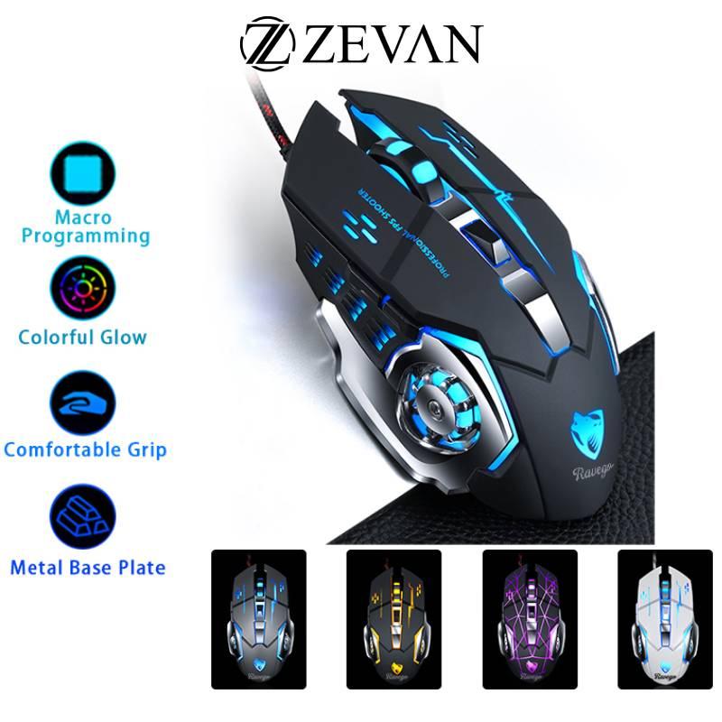 ZEVAN COD RGB 7-COLOR Wired Mouse GAMING LED T-WOLF V6 (RGB) - Shop ...