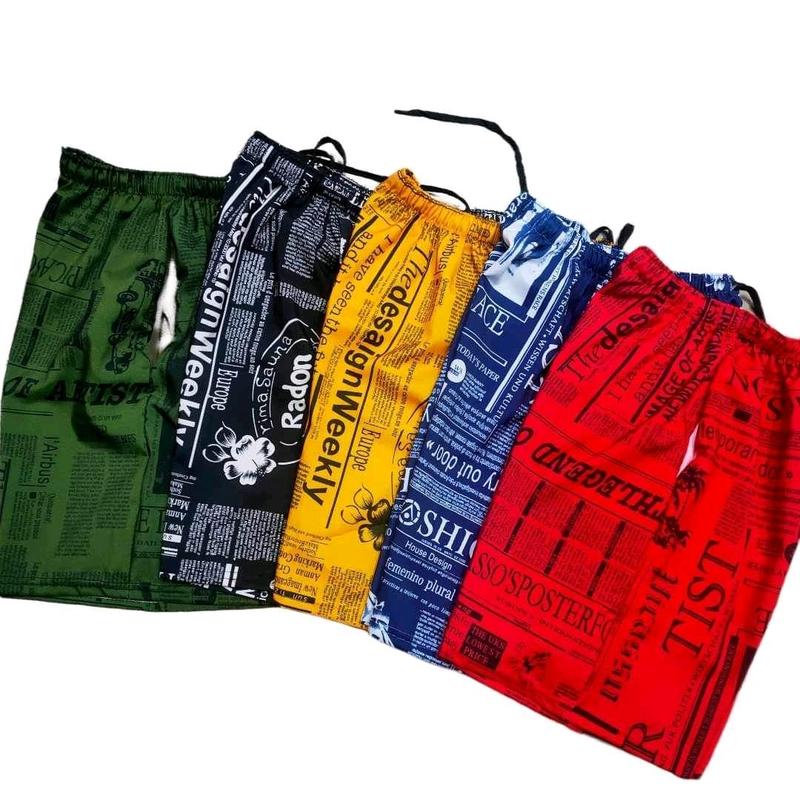 3pcs for 129 (8-12yrs old) "NEWSPAPER DESIGN" Taslan short - TikTok ...