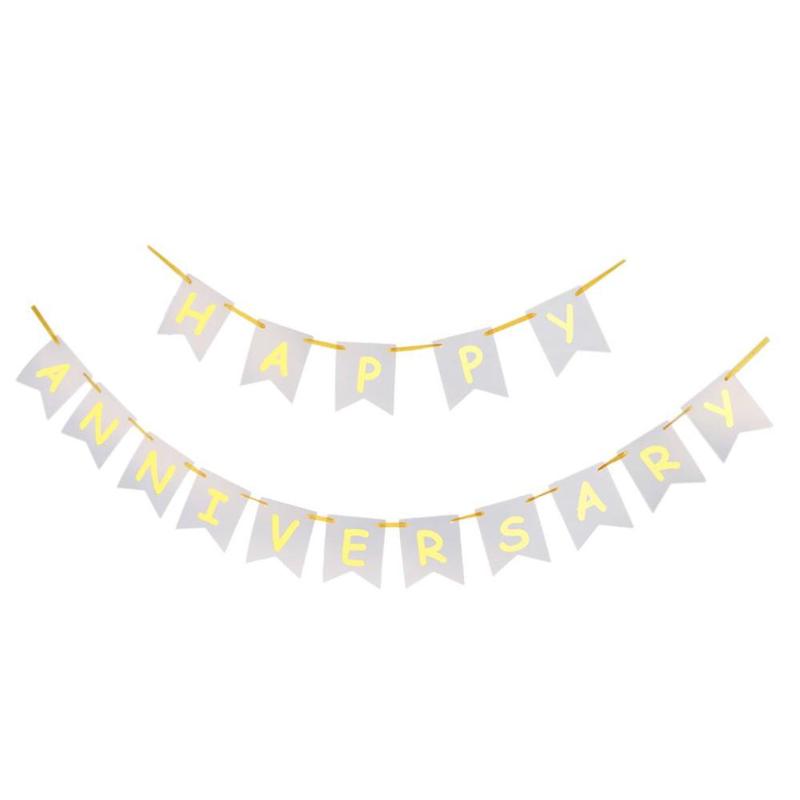 Happy Anniversary Letters Paper Banner Pennant Garland - TikTok Shop ...