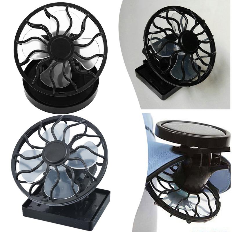 Outdoor Solar Fan USB Rechargeable Mini Cooling Fan Clip On Table ...