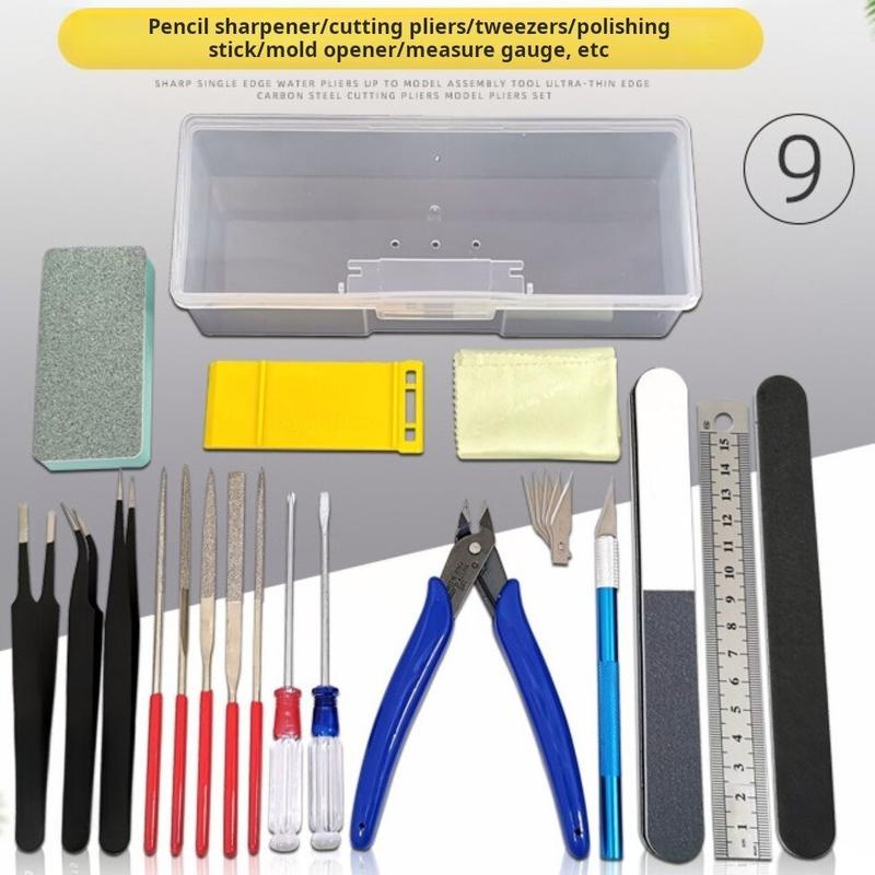 Model Tool Kit, 21 Pieces, Includes Cutting Pliers, Professional Hobby ...