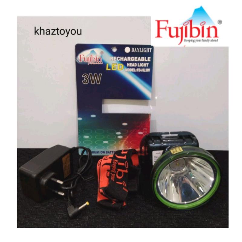 FUJIBIN RECHARGEABLE LED HEADLIGHT (FB-HL3W)DAY LIGHT - TikTok Shop ...
