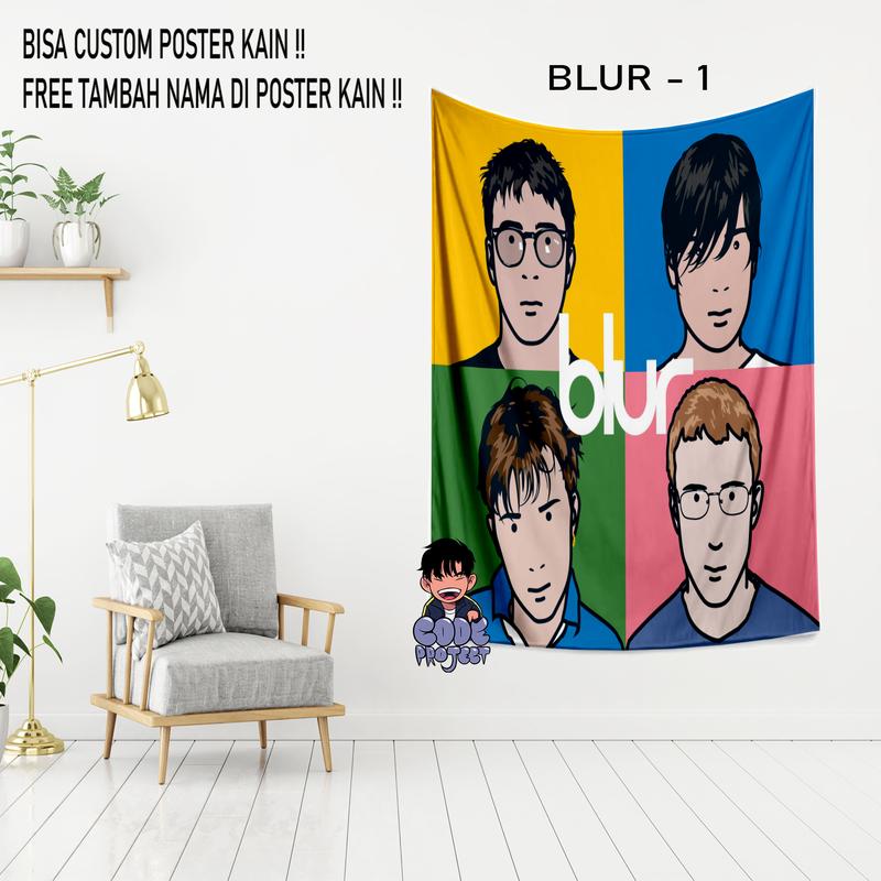 BLUR - poster kain band blur - hiasan dinding kamar - hiasan - Shop ...