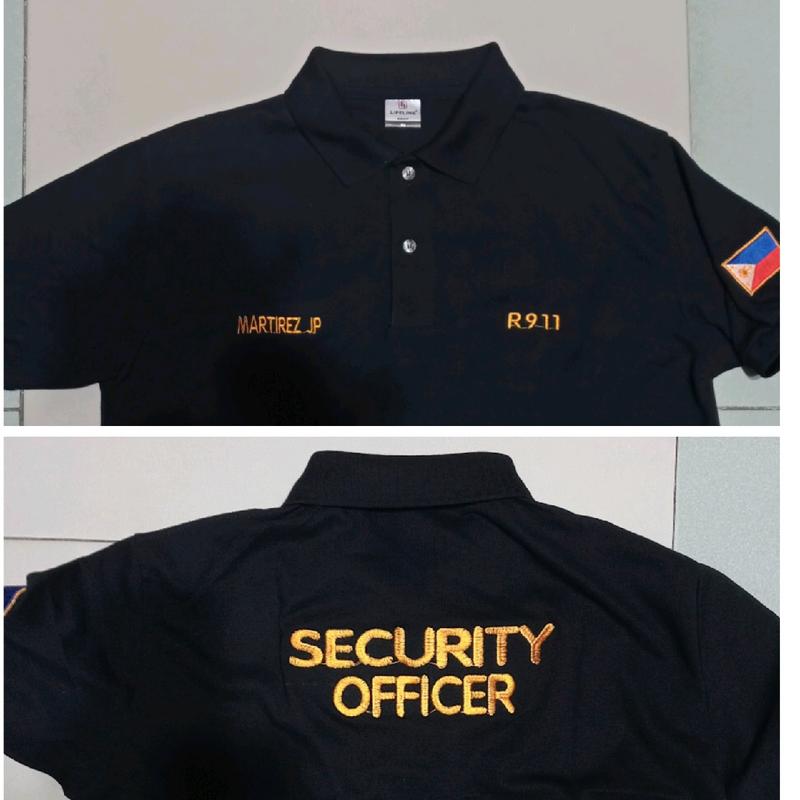 Security & Officer Polo TShirt Customized/Personalized Embroidered ...