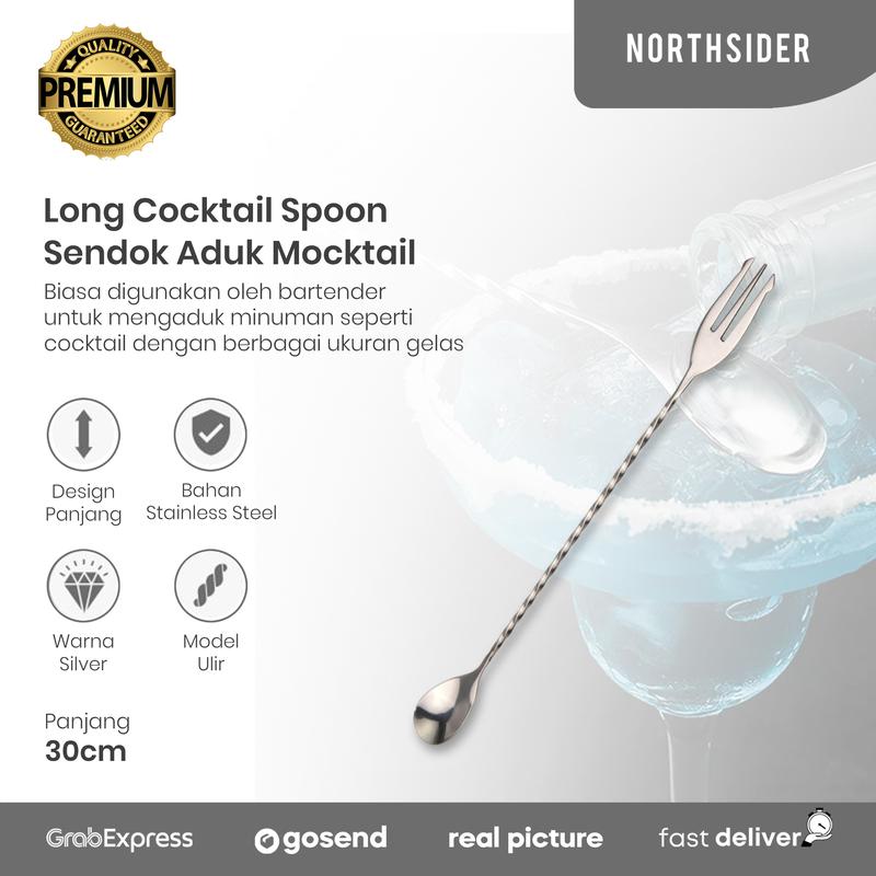 Long cocktail spoon 32CM stainless | sendok aduk moctail - Shop | Tokopedia