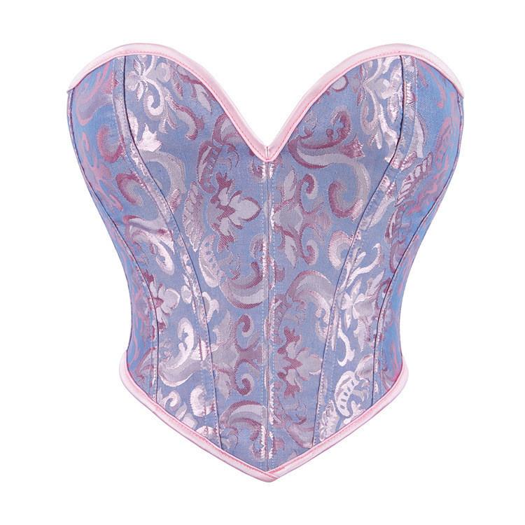 Women Gothic Strapless Underbust Corset Waist Trainer Slimming Bustiers ...