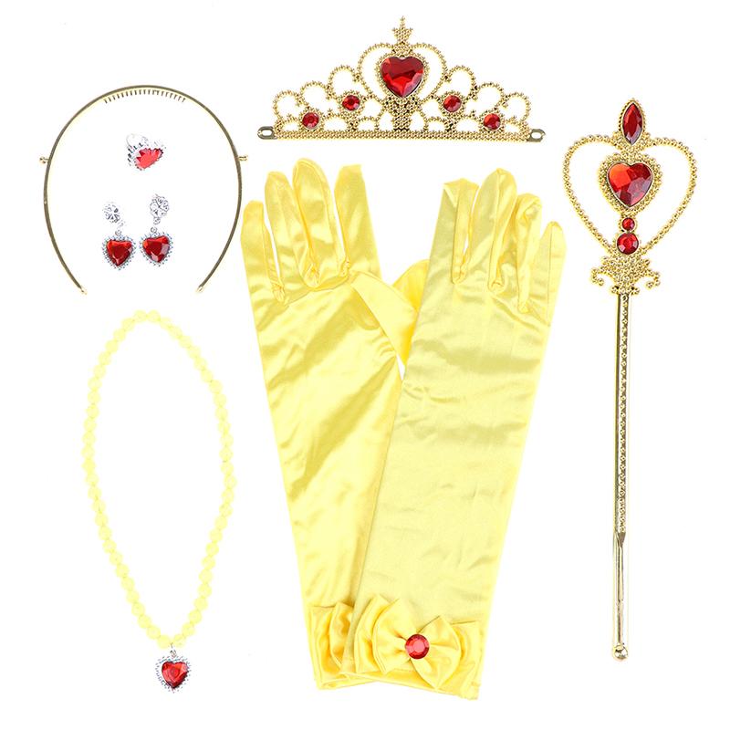 6pcs/set Princess Crown Magic Wand Necklace Gloves Accessories - TikTok ...
