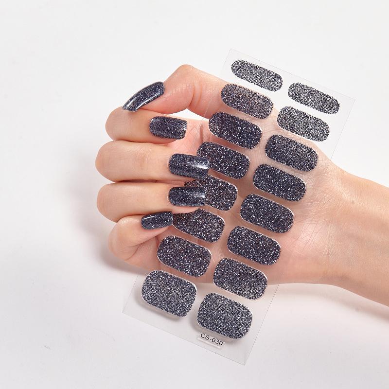 16 Small Nail Stickers Autumn And Winter Solid Color Nail Stickers ...