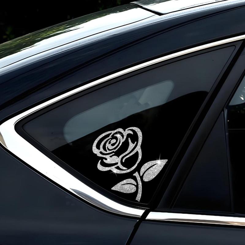 Rose Design Car Sticker, Self-adhesive Car Decal, High-Gloss - TikTok Shop