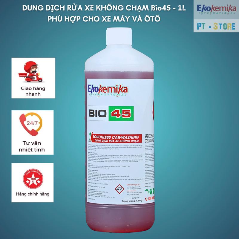 Dung dịch rửa xe không chạm BIO45 EKOKEMIKA 1L cho ô tô, xe tải ...