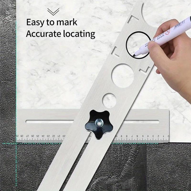 1pc Multi-Functional Positioning Ruler For Marble & Floor Tiles ...
