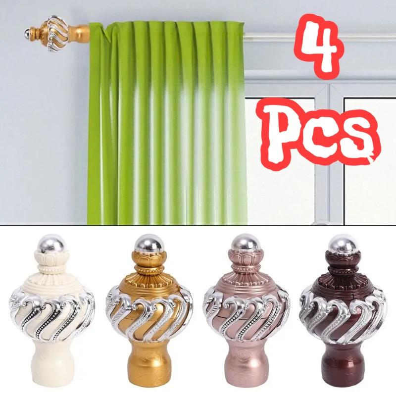 1/4Pcs Roman Rod Curtain Rods Decorative Head Hardware Accessory ...