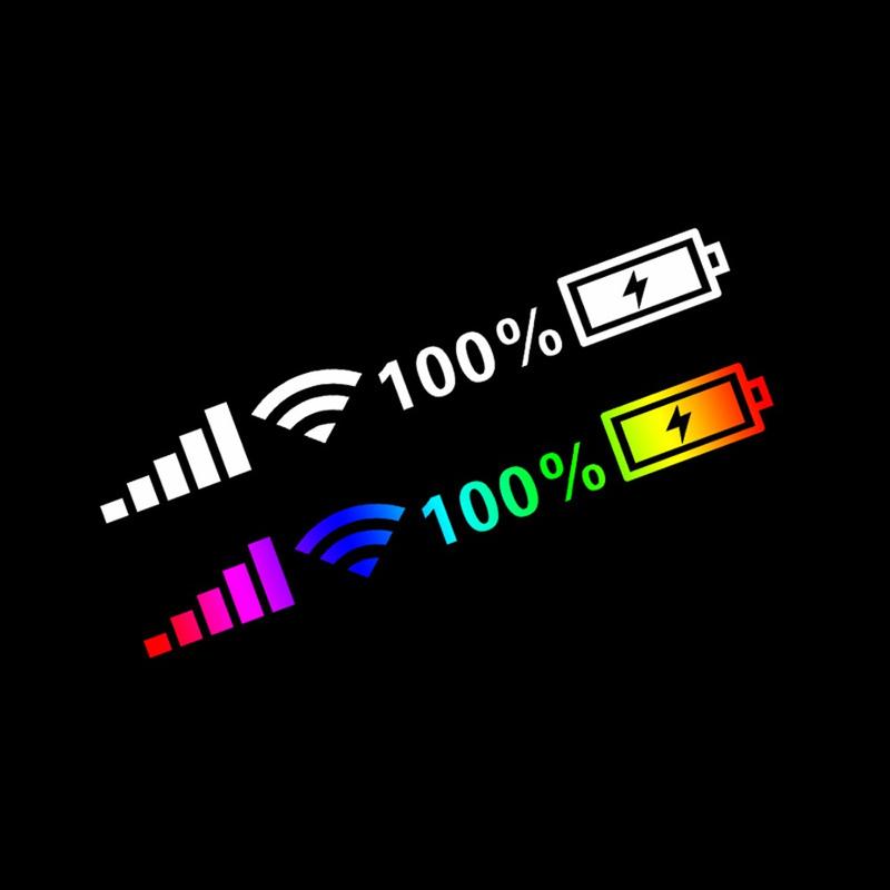 [JHSD] Wifi Battery Level Signal Car Vinyl Reflective Stickers - TikTok ...