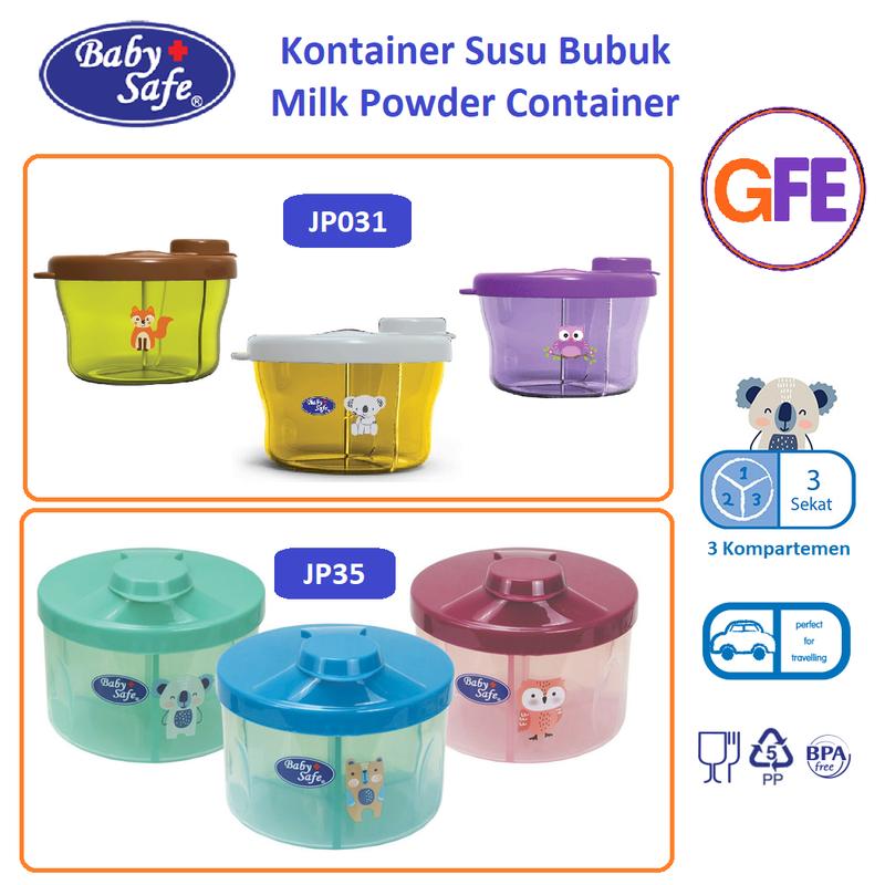Baby Safe Kontainer Susu Bubuk 3 Kompartemen - Milk Powder Container ...