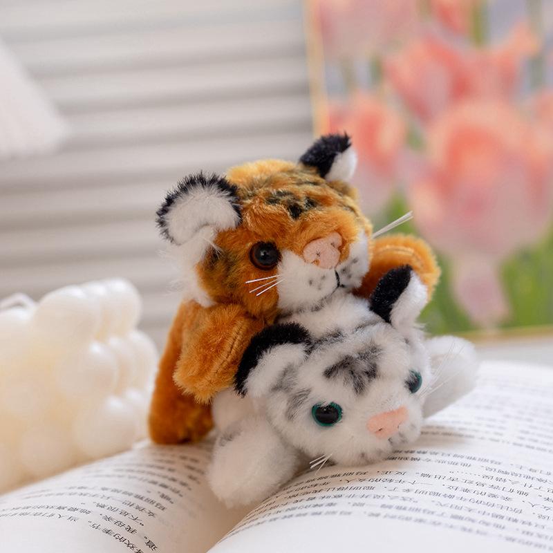 Cute Tiger Fridge Magnet Plush - Realistic Mini Stuffed Animal Keychain ...