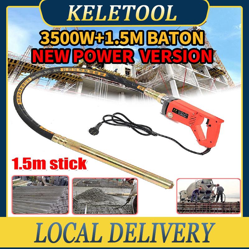 3500W Cement Soil Mixer Electric Vibrate Machine 1.0M Stick High ...