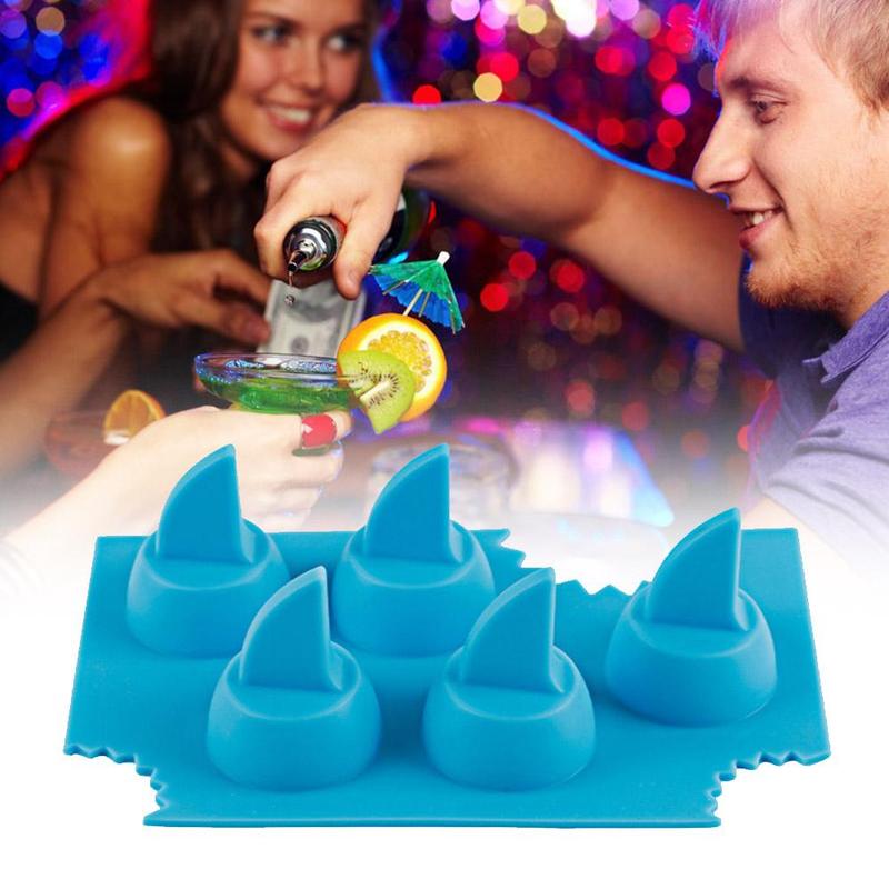Silicone Ice Cube Trays For Freezer Shark Fin Shape Cartoon Model ...