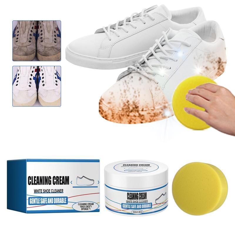 Instant Bright White Shoe Cleaning Paste Gel Sponge- Wash-Free - TikTok ...