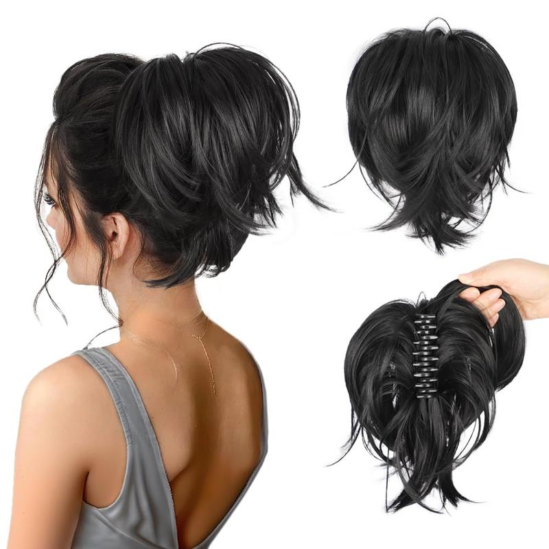 100g Heavy Messy Bun Hair Piece, Claw Clip Hair Bun Ponytail - TikTok Shop