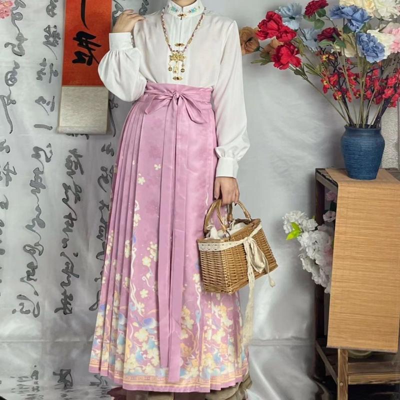 Pakaian Hanfu Wanita, Gaya Asal, Gaya Kebangsaan Ming, Skirt Muka Kuda ...