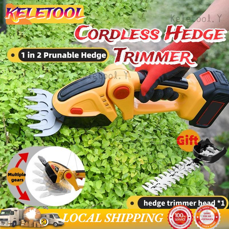 Singapore Send 2 in1 Cordless Grass Hedge Trimmer Cutter Electric ...