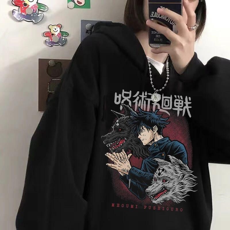 Stylish Drawstring Hood Jujutsu Kaisen Satoru Gojo Fushiguro Megumi ...