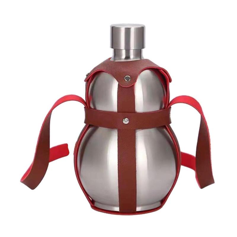 Portable Gourd Bottle Hip Flask, Wine Pot, Kettle Flagon Water - TikTok ...