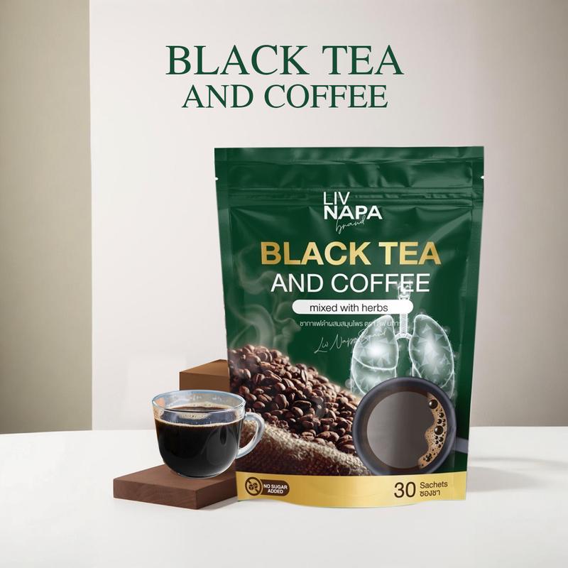 ชากาแฟดำ LIV NAPA BLACK TEA AND COFFEE ชากาแฟดำสำเร็จรูป ผสมสมุนไพร ...