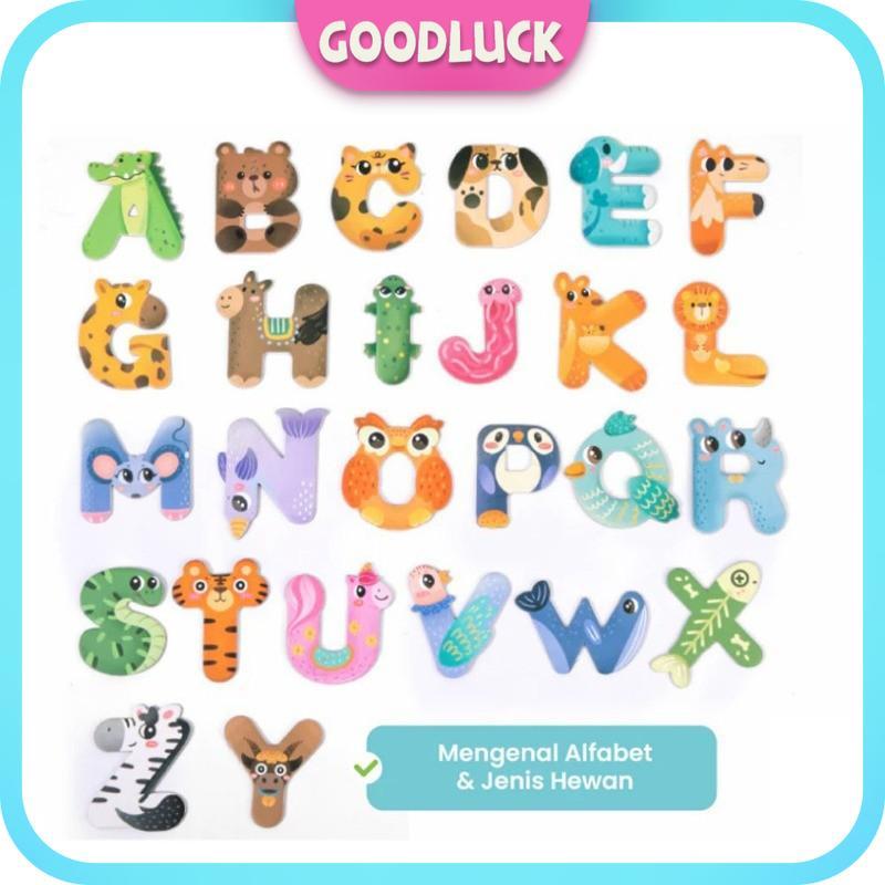 Tempelan Kulkas Magnet Alphabet Nomor /Mainan Edukasi Magnetik kognitif ...