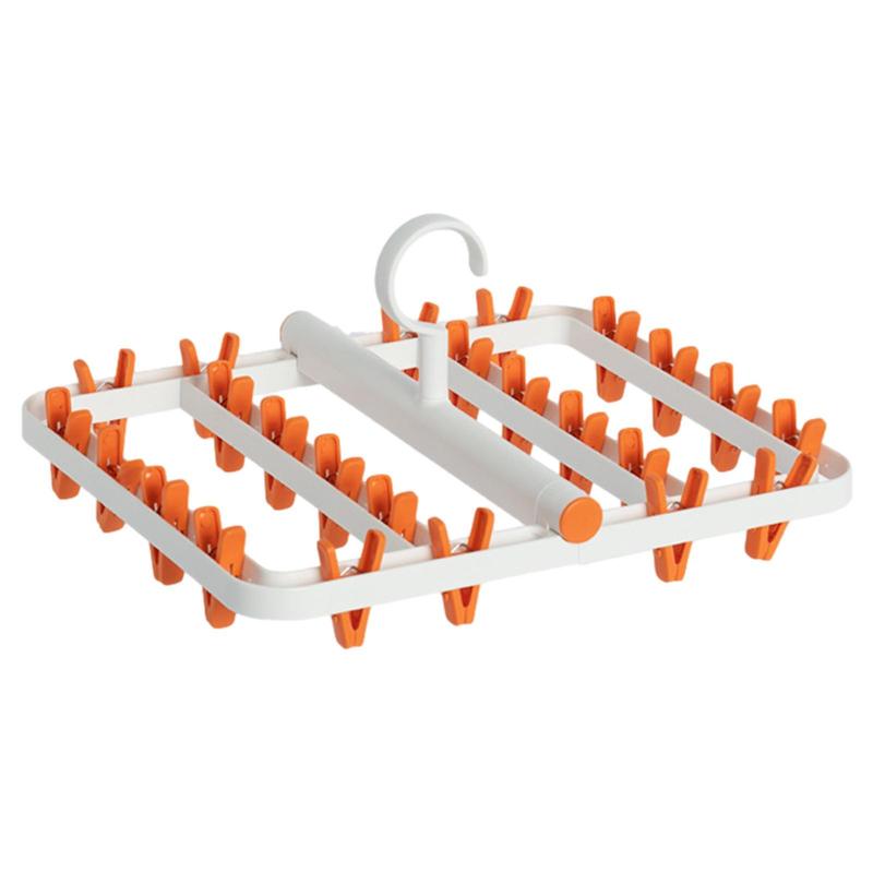 Foldable Sock Hangers with Clips Rotary Hook Drip Hanger With - TikTok ...