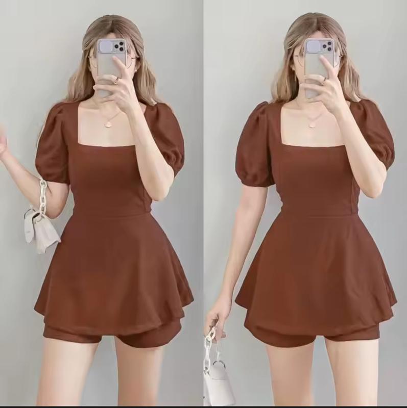 HXF terno top and shorts set coordinate puff sleeves top and - TikTok ...