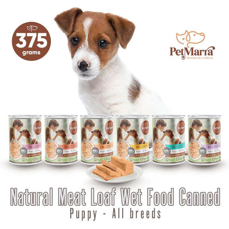 PetMarra Natural Meat Loaf Puppy Wet Food Can Beef Chicken Liver ...