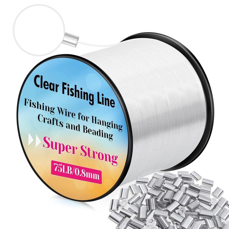 Hanging Wire Clear, Thick Fishing Line Nylon String Picture Frame Wire ...