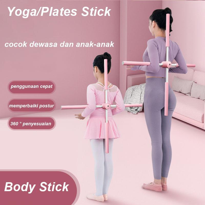 Yoga Stick Alat Olahraga Pilates Body Stick Penegak Tubuh Adjustable ...