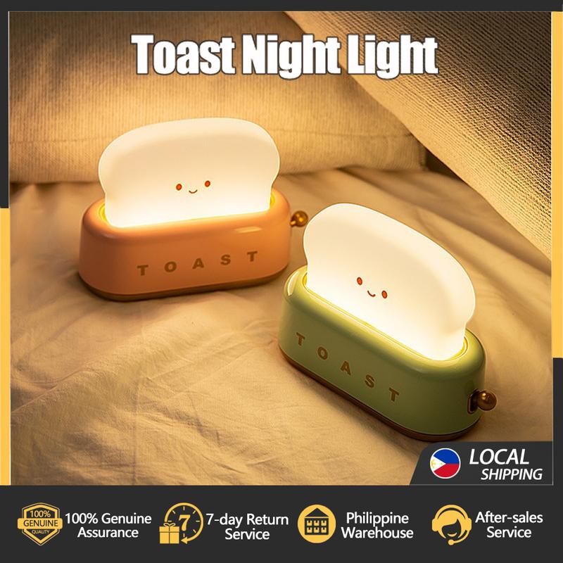 【COD】Toast Lamp Cute Bread Retro Night Light Warm Candle Table - TikTok ...