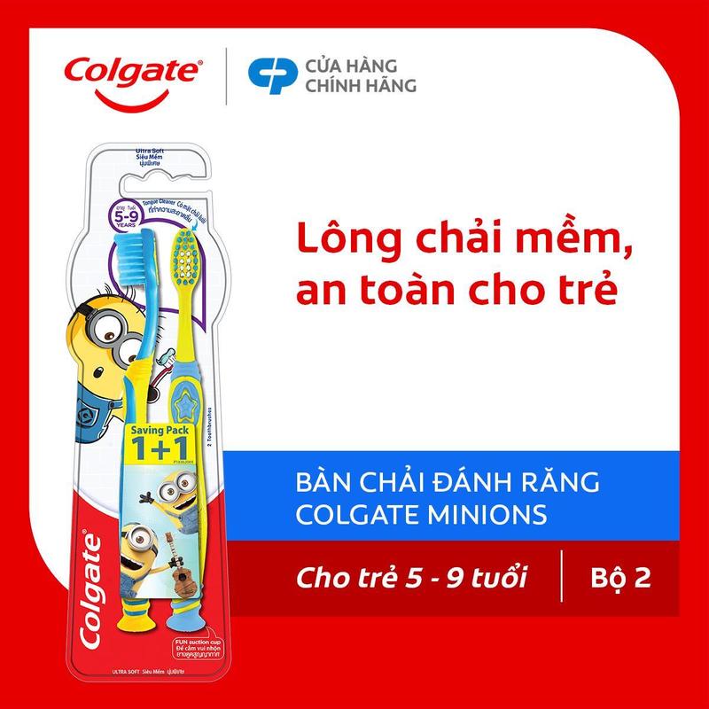 Bộ 2 bàn chải Colgate phiên bản Minion Twin cho bé - TikTok Shop Vietnam