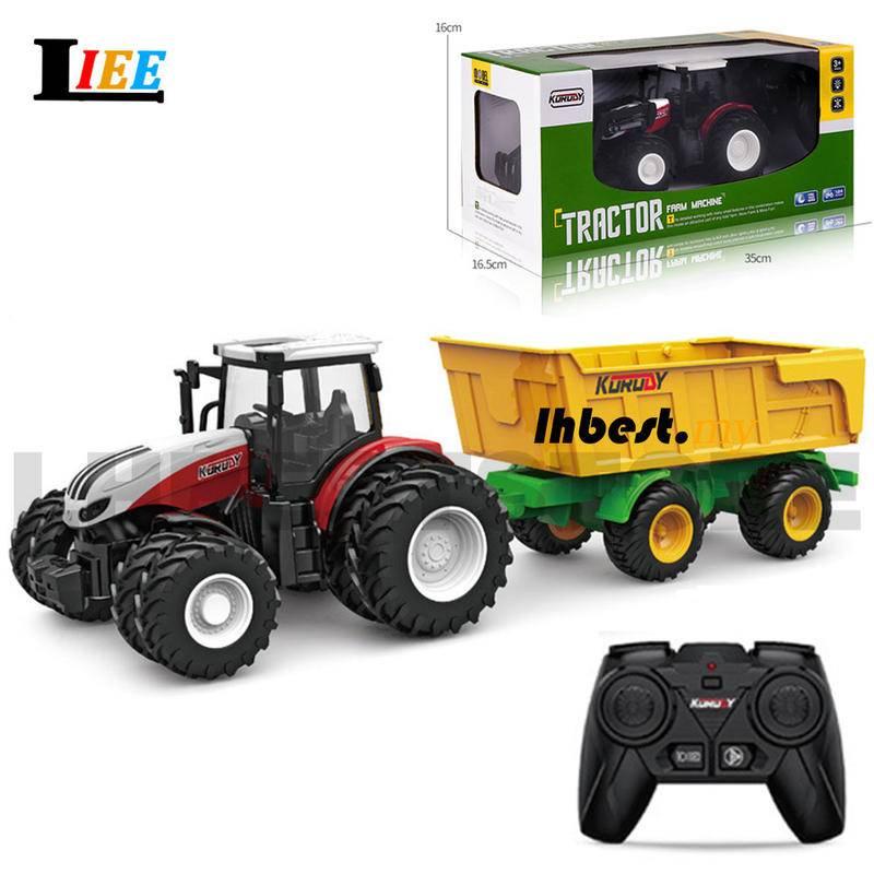 Trak Traktor Ladang RC, Mainan Kawalan Jauh 2.4G, Mainan Kereta Mesin ...