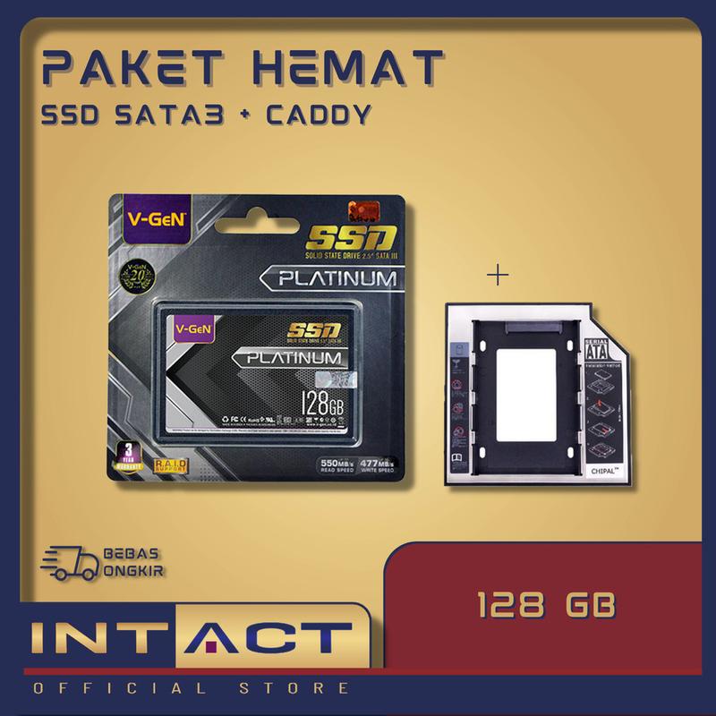 SSD V-GeN Platinum Rescue 128GB + HDD Caddy 12.7 mm/9.5 mm DVD Slot to ...