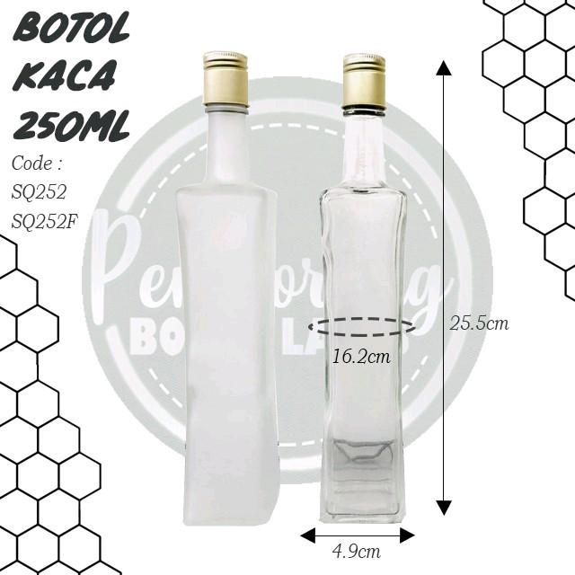 [4PCS] BOTOL KACA PETAK MADU/JUS 250ML - TikTok Shop Malaysia
