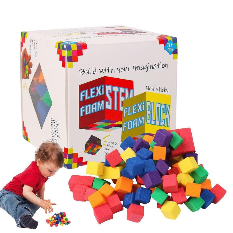 Sticky Cubes for Kids, Safety Sticky Cubes Sensory Toy, Assorted ...