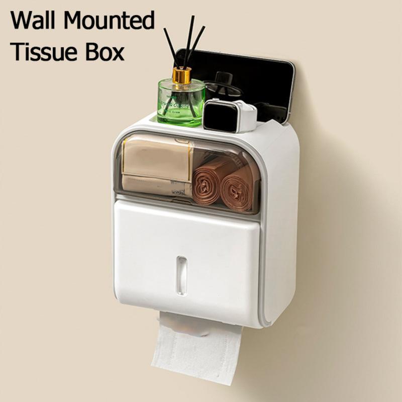 Cream Style Toilet Tissue Box Wall Mounted High-Grade Waterproof ...