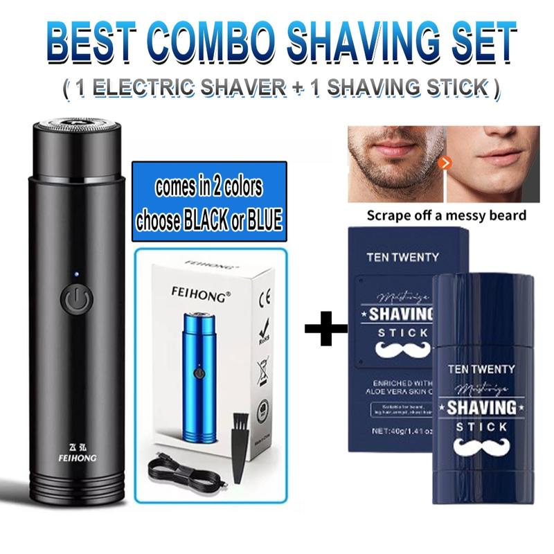 Portable 2in1 COMBO SHAVING SET(Shaver+Shaving Foam Stick) Moisturize ...