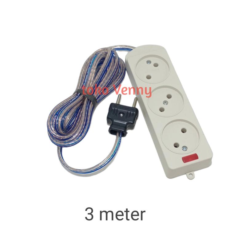 Stop Kontak Siap Pakai 3 Lubang 3 Meter 5 Meter 10 Meter 15 Meter ...
