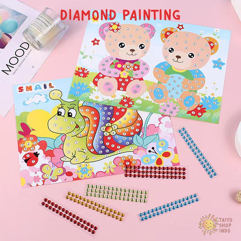 TAIYO Mainan Anak Diamond Painting Sticker DIY Stiker Manik Edukasi ...
