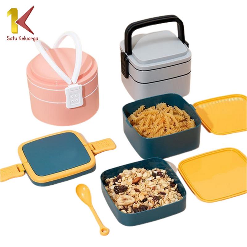 [COD] SK C478 Kotak Makan 2 Tingkat Material Plastik Tempat Bekal Makan ...